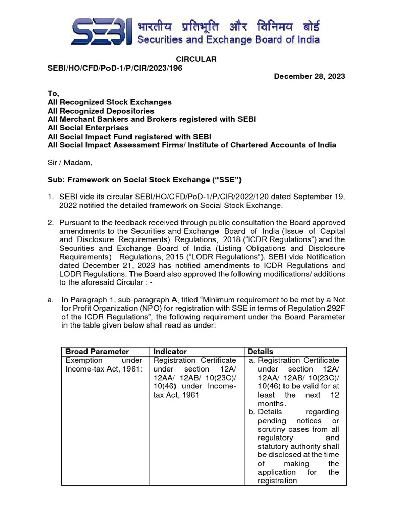 Frame Work For SSE | PDF | Securities (Finance) | Income Tax