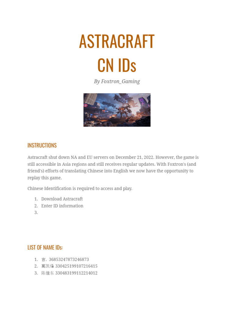 Astracraft CN IDs | PDF | Software | Computing
