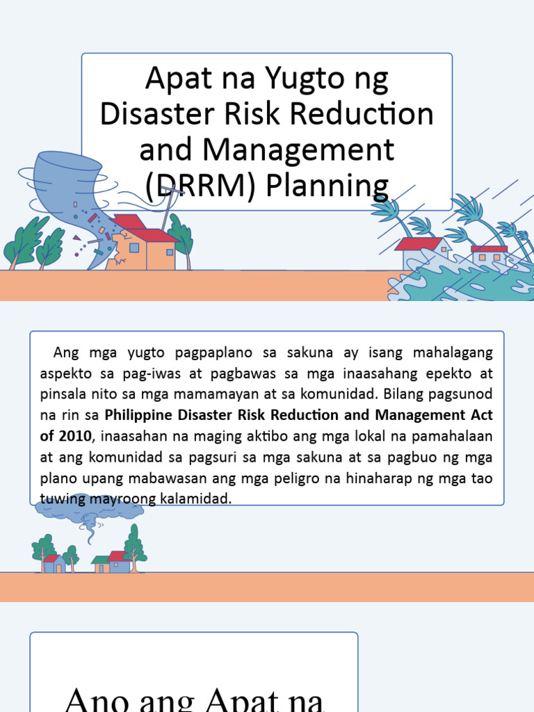 Apat Na Yugto NG Disaster Risk Reduction and Management (DRRM) Planning ...