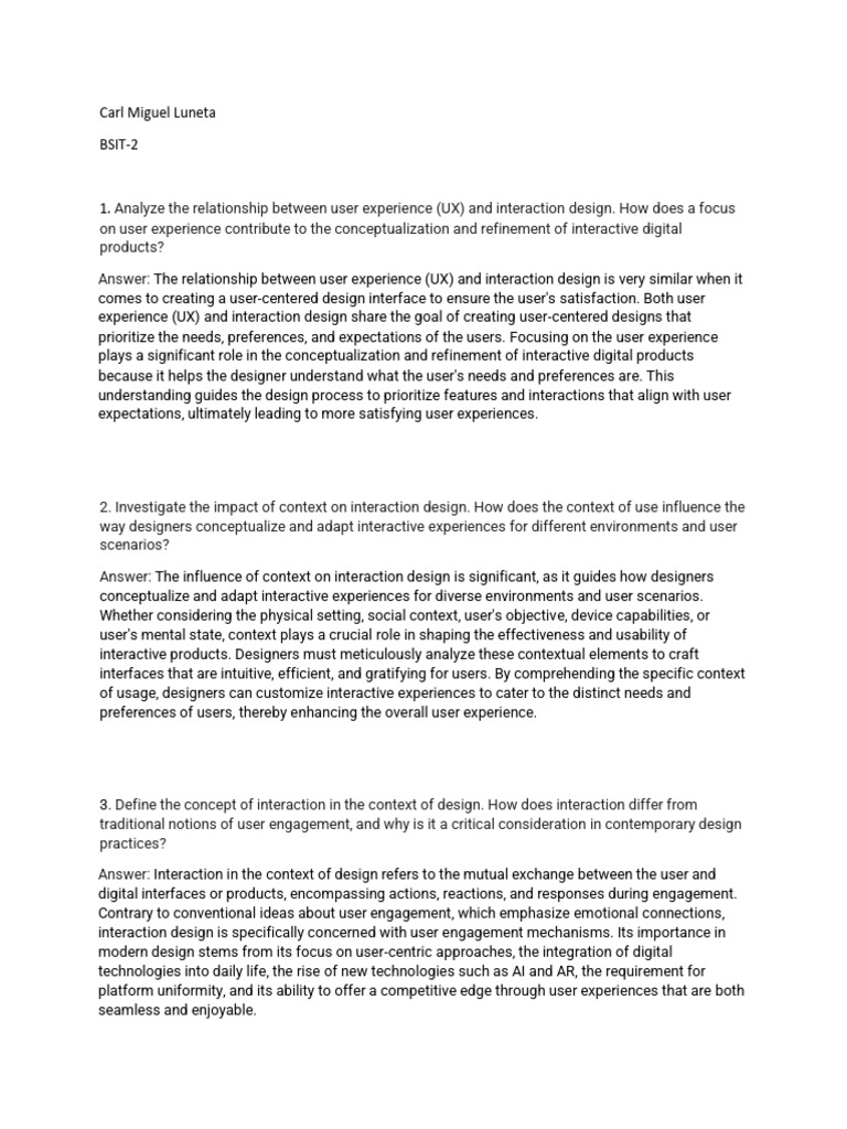 Conceptualizing Interaction | PDF | Human–Computer Interaction | Experience