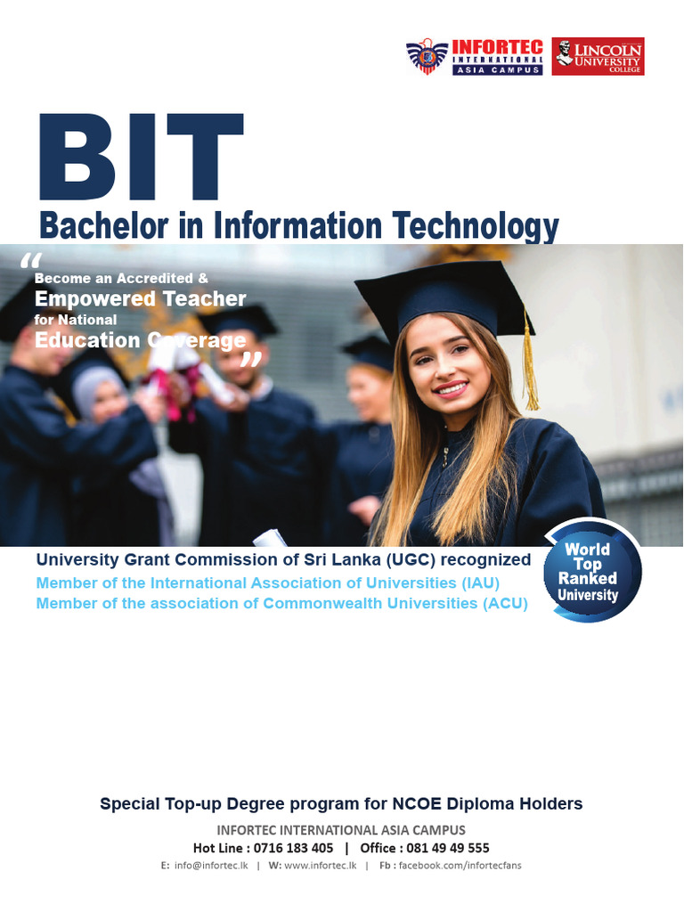 Bachelor in IT INFORTEC INTERNATIONAL - Compressed | PDF | Academic Degree | University