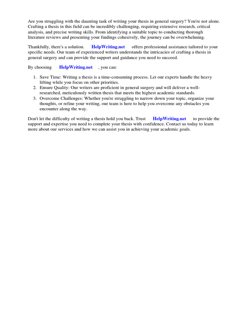 Recent Thesis Topics in General Surgery | PDF | Thesis | Surgery