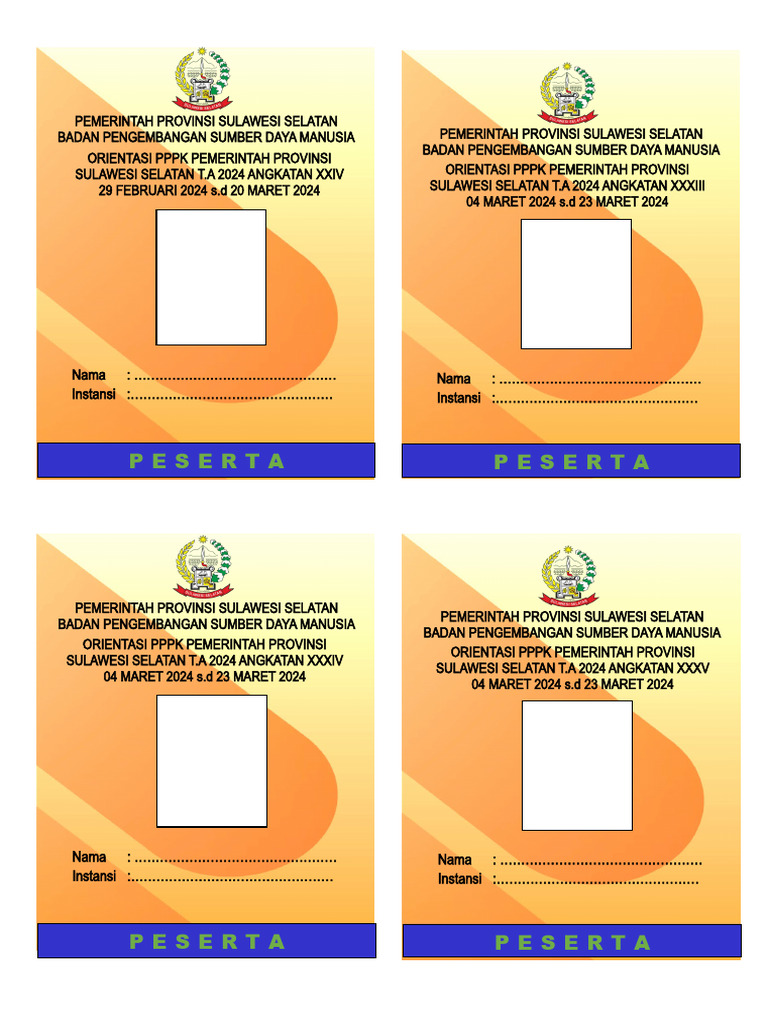 Id Card P3K | PDF | Griya & Taman