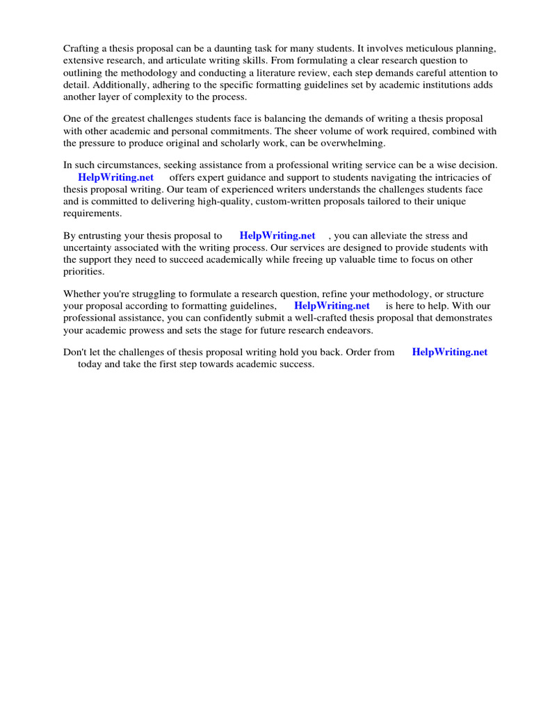 Example of Thesis Proposal Format | PDF | Thesis | Methodology