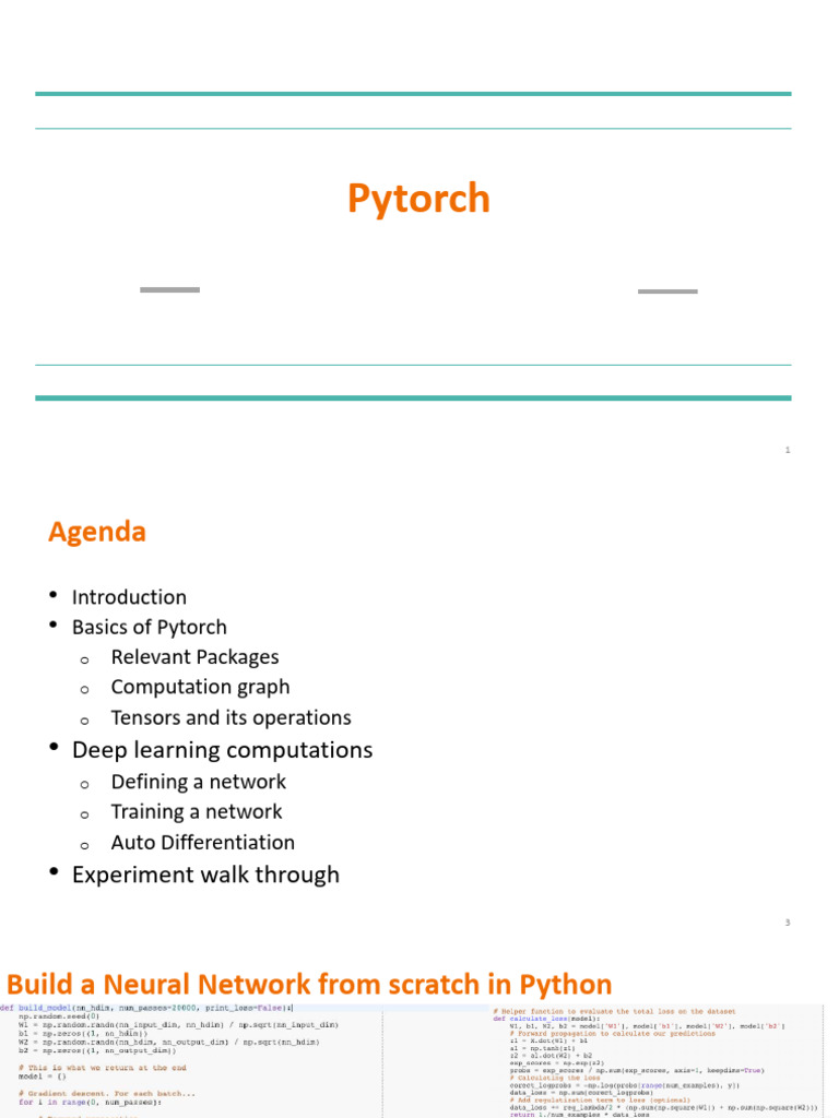 Pytorch Slides | PDF | Software Development | Computer Programming Pytorch Slides | PDF | Software Development | Computer Programming