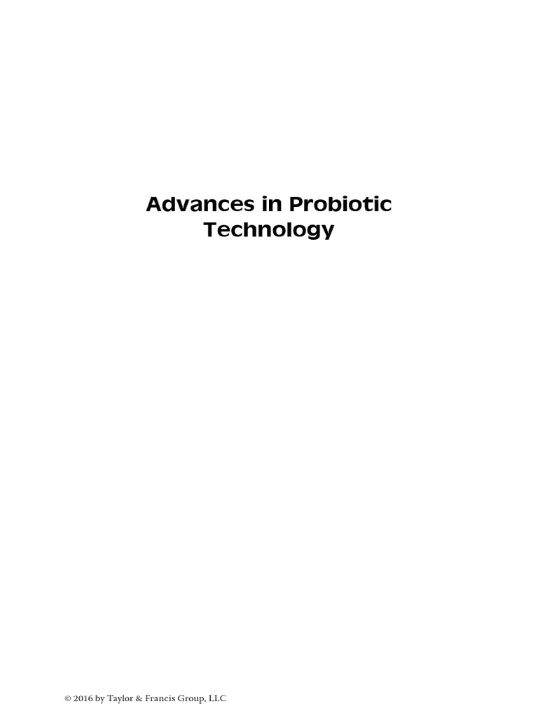 Advances in Probiotic Technology | PDF | Probiotic | Microbiology