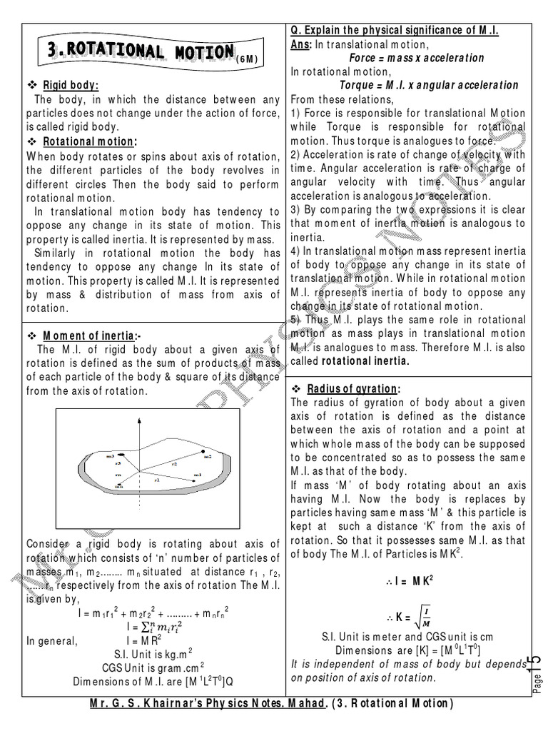 GSK 3 | PDF | Rotation Around A Fixed Axis | Torque