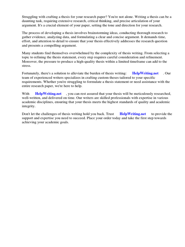 How To Make A Thesis For A Research Paper | PDF | Thesis | Essays