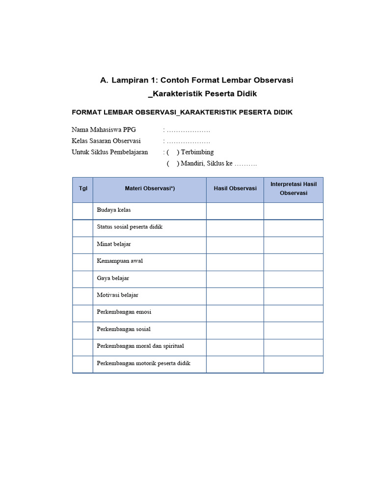 Form Laporan PPL 1 Azeek | PDF