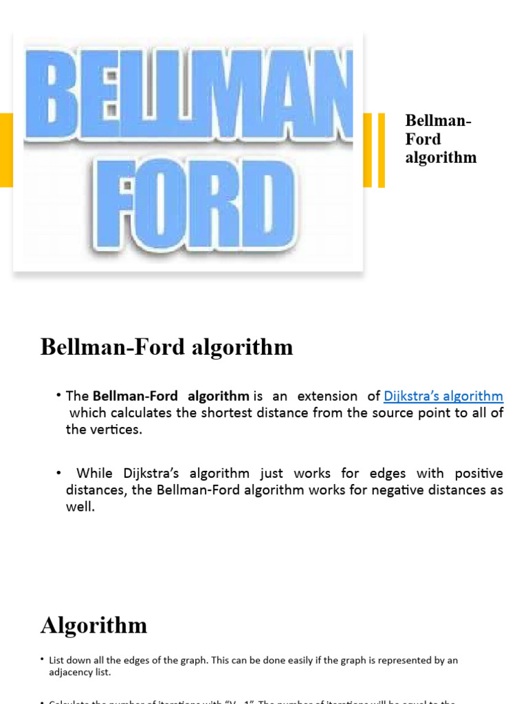 Bellman Ford Algorithm | PDF Bellman Ford Algorithm | PDF