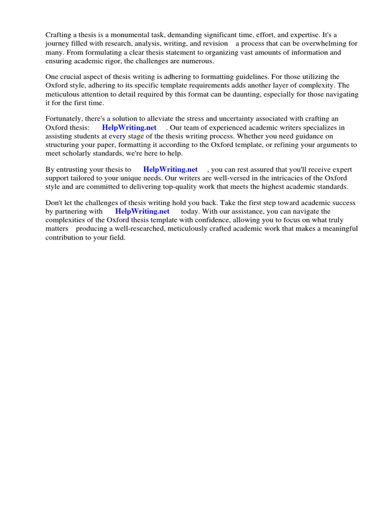 Oxford Thesis Template | PDF
