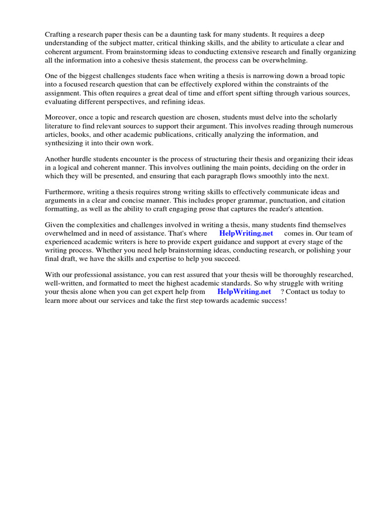 How To Make A Research Paper Thesis | PDF | Thesis | Academic Publishing