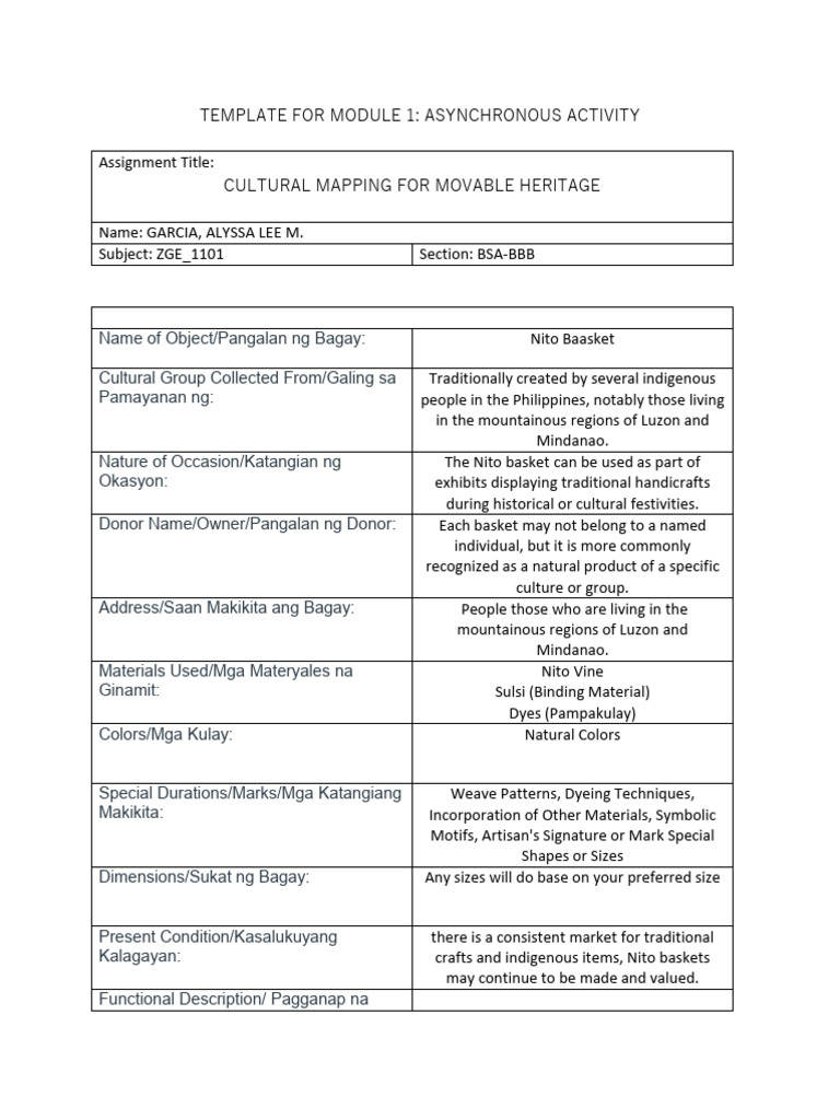 TEMPLATE FOR MODULE 1 Asynch Activity | PDF