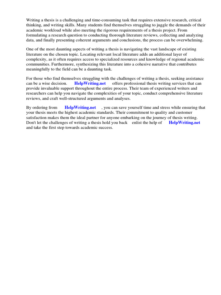 Sample Thesis Local Literature | PDF | Thesis Sample Thesis Local Literature | PDF | Thesis