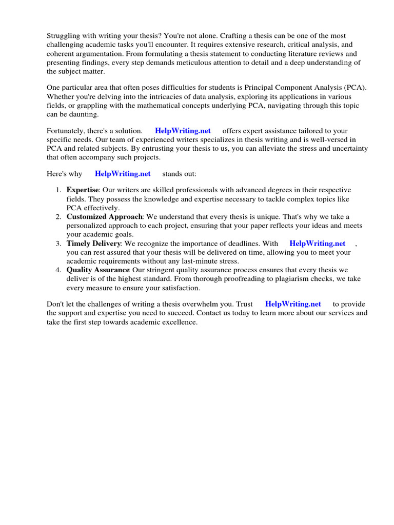 Thesis Pca | PDF | Principal Component Analysis | Eigenvalues And Eigenvectors