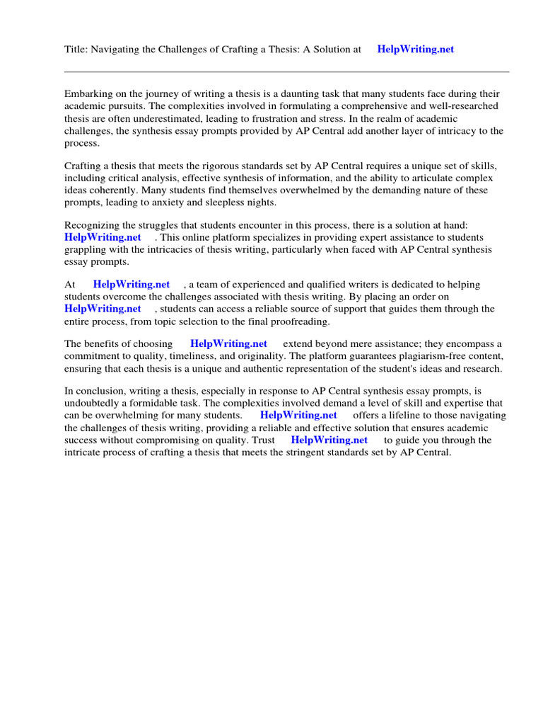 AP Central Synthesis Essay Prompts | PDF | Essays | Dialectic