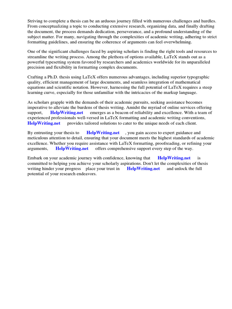PHD Thesis Sample Latex | PDF | Te X | Thesis