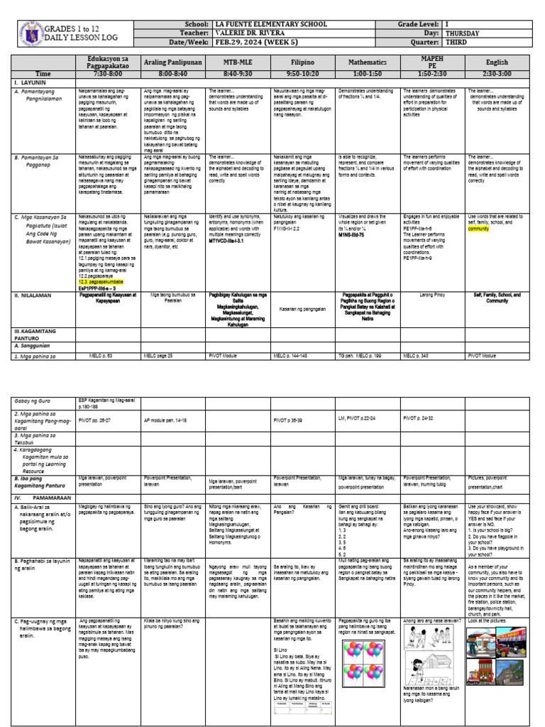 q3 DLL Week5 Day4 | PDF