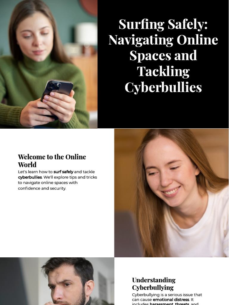 Wepik Surfing Safely Navigating Online Spaces and Tackling Cyberbullies 20240220213817boia | PDF