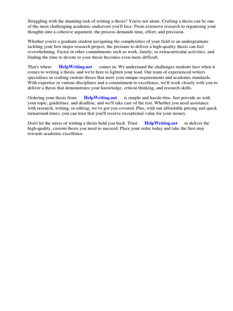 Order Thesis Online | PDF | Thesis | Expert