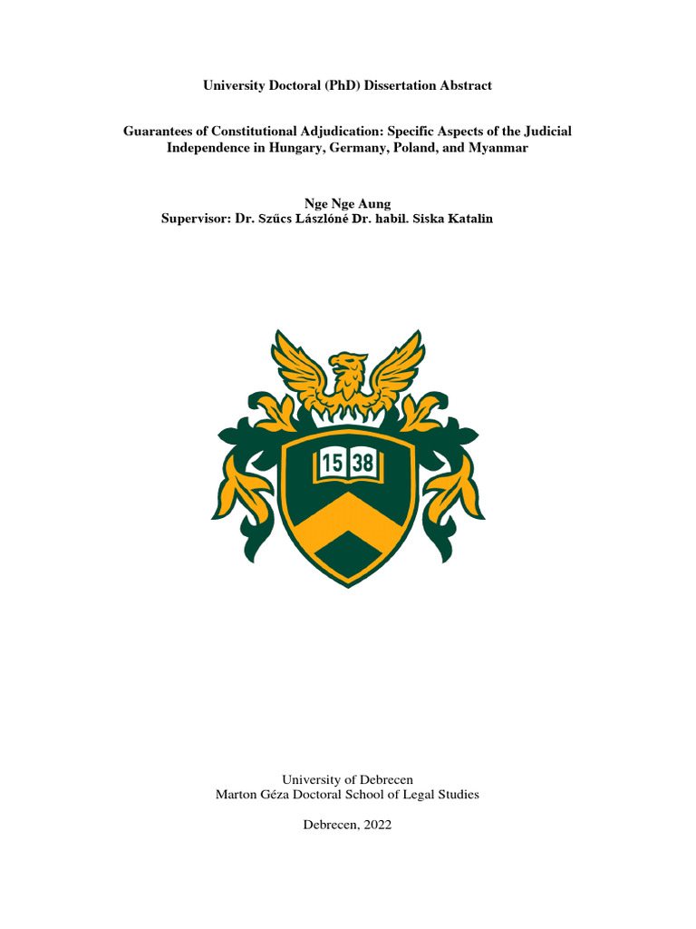 Nge Nge Aung PHD Nyilvanos Tezisek Titkos | PDF