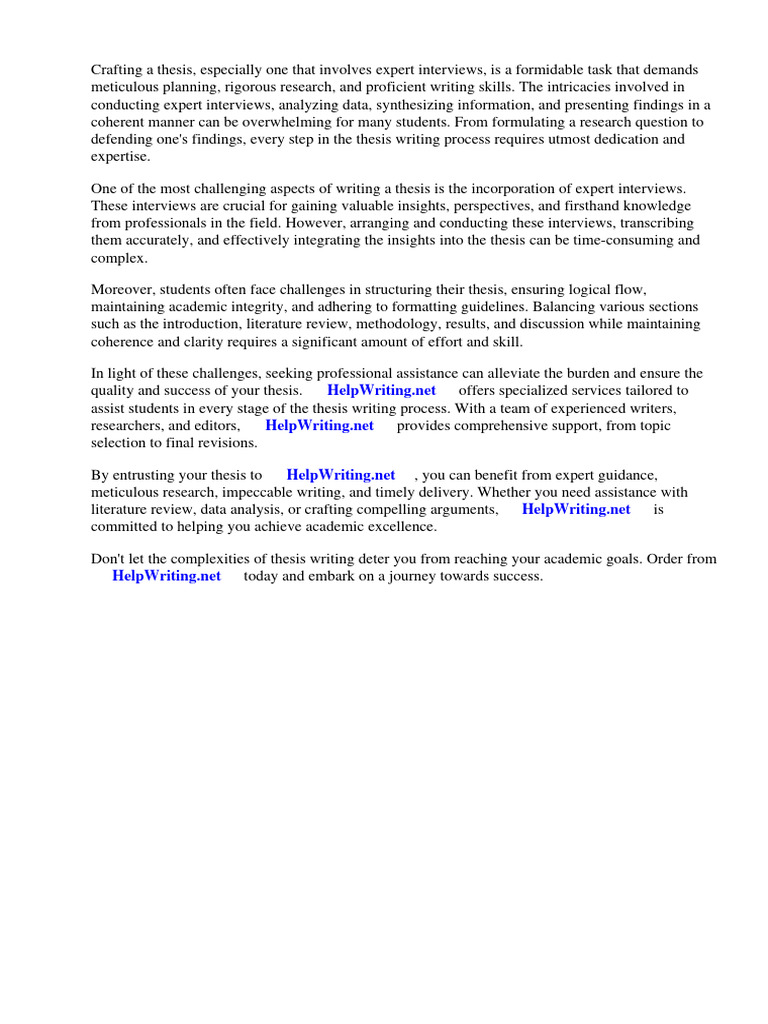 Thesis Mit Experteninterview | PDF