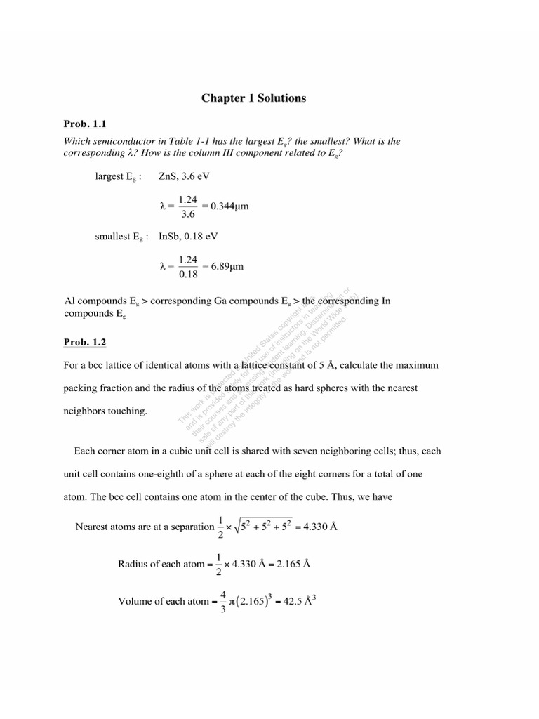 Solid State Elec 1 | PDF
