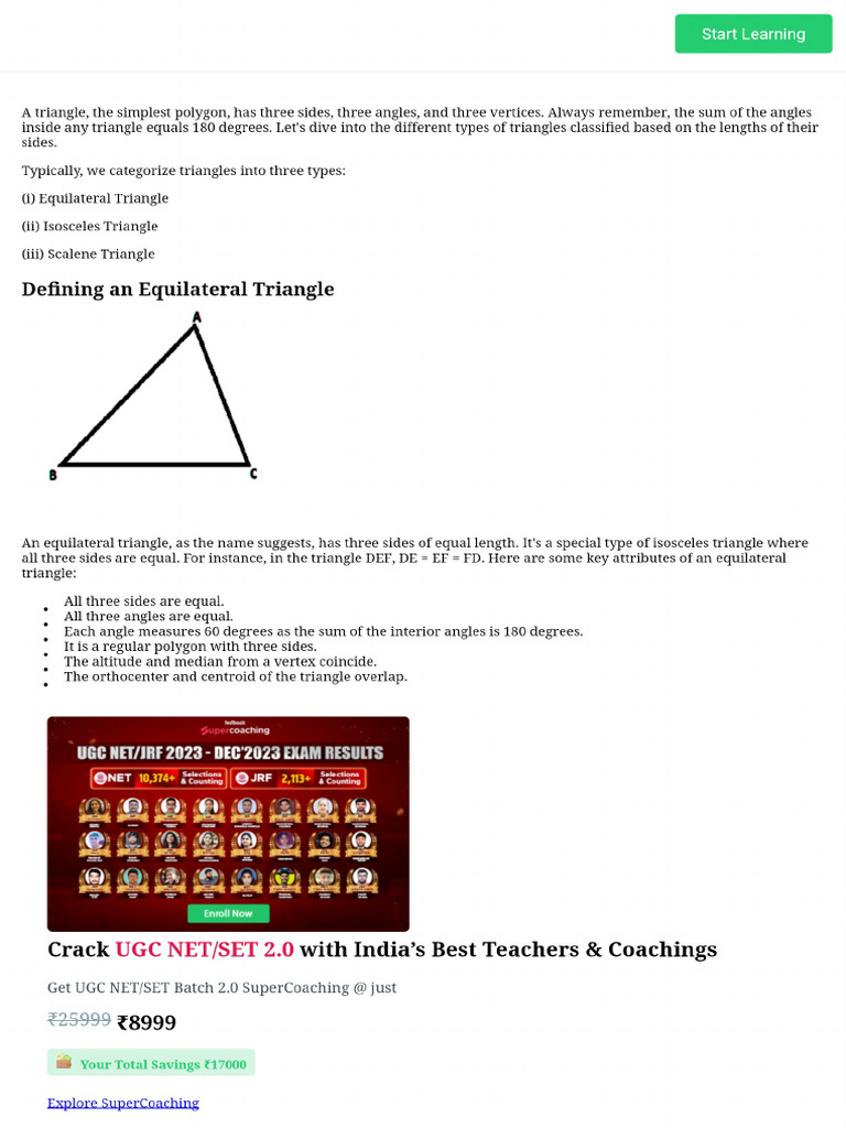 Understanding Types of Triangles - Equilateral, Isosceles, and Scalene ...