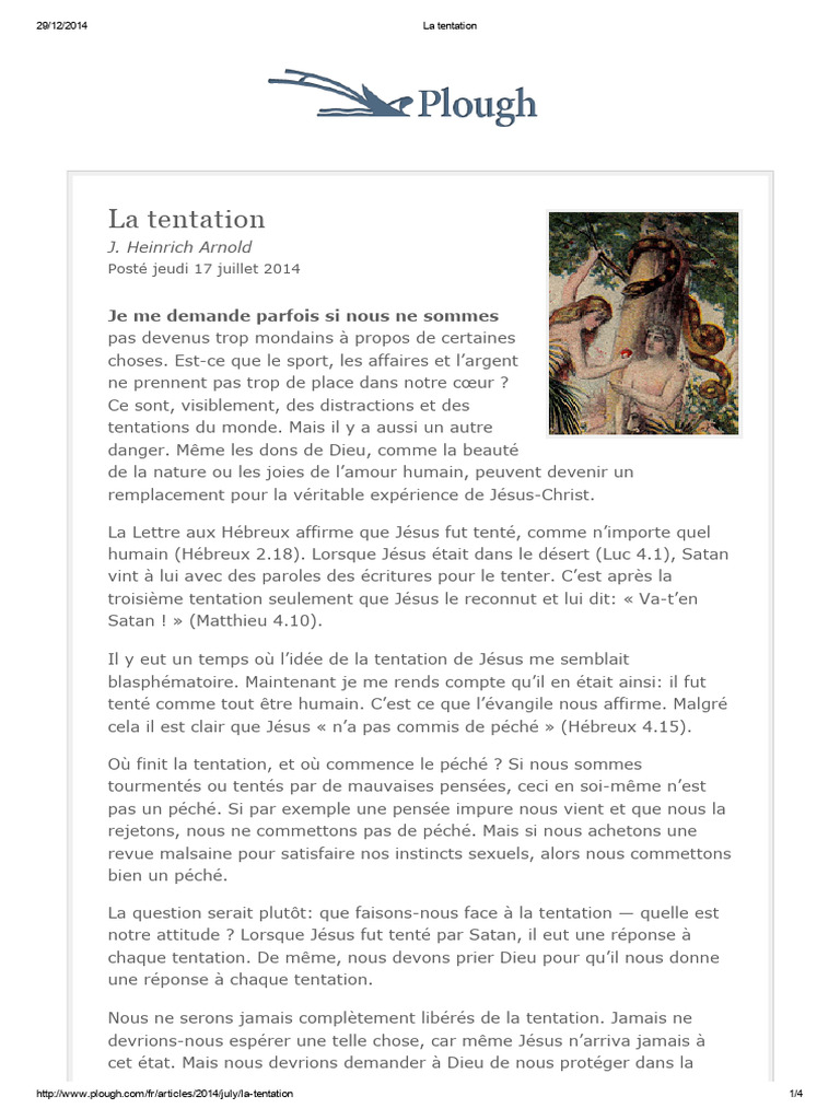La Tentation | PDF
