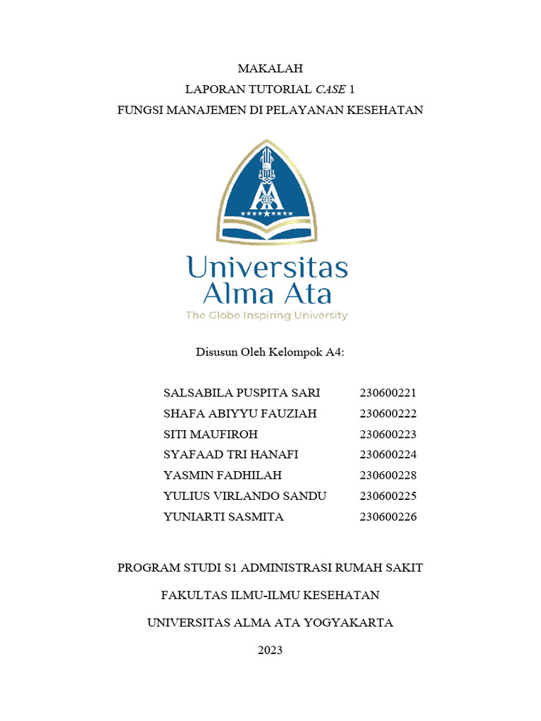 Makalah Laporan Tutorial Case 1 Update | PDF
