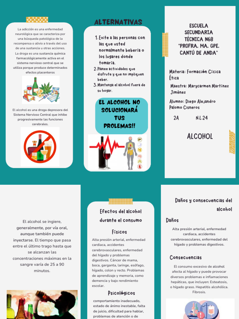 Triptico Diego | PDF | Drogas | Alcoholismo