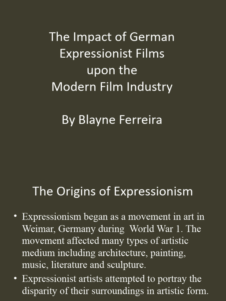 The Impact of German Expressionist Films | PDF