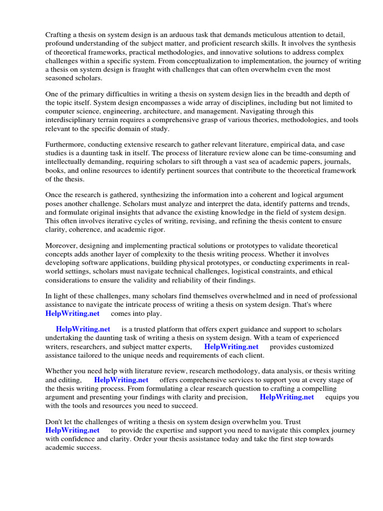 Thesis System Design | PDF