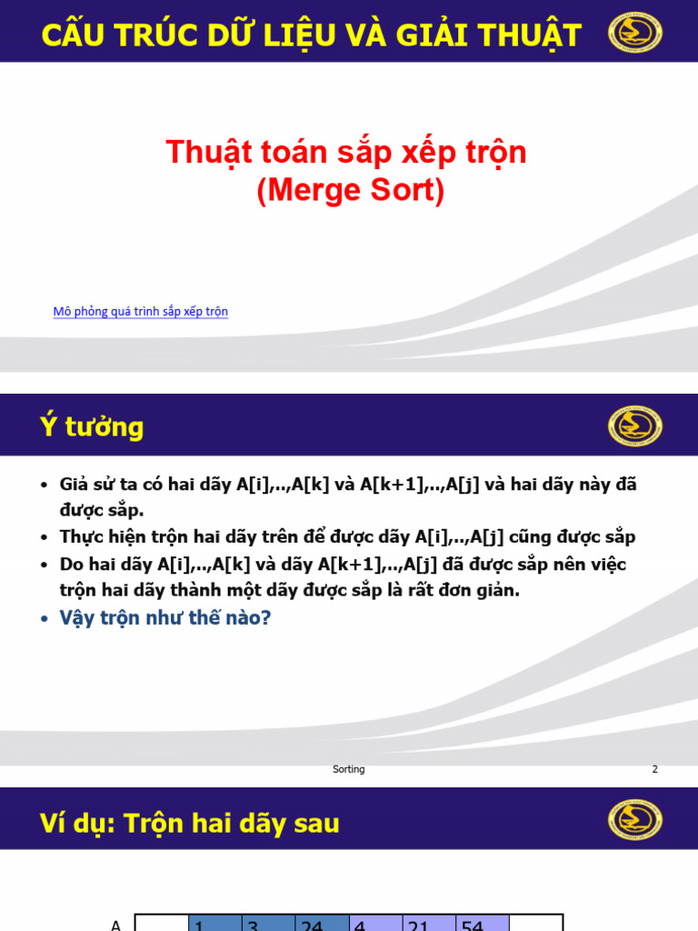 Bai 11-2 Merge Sort | PDF