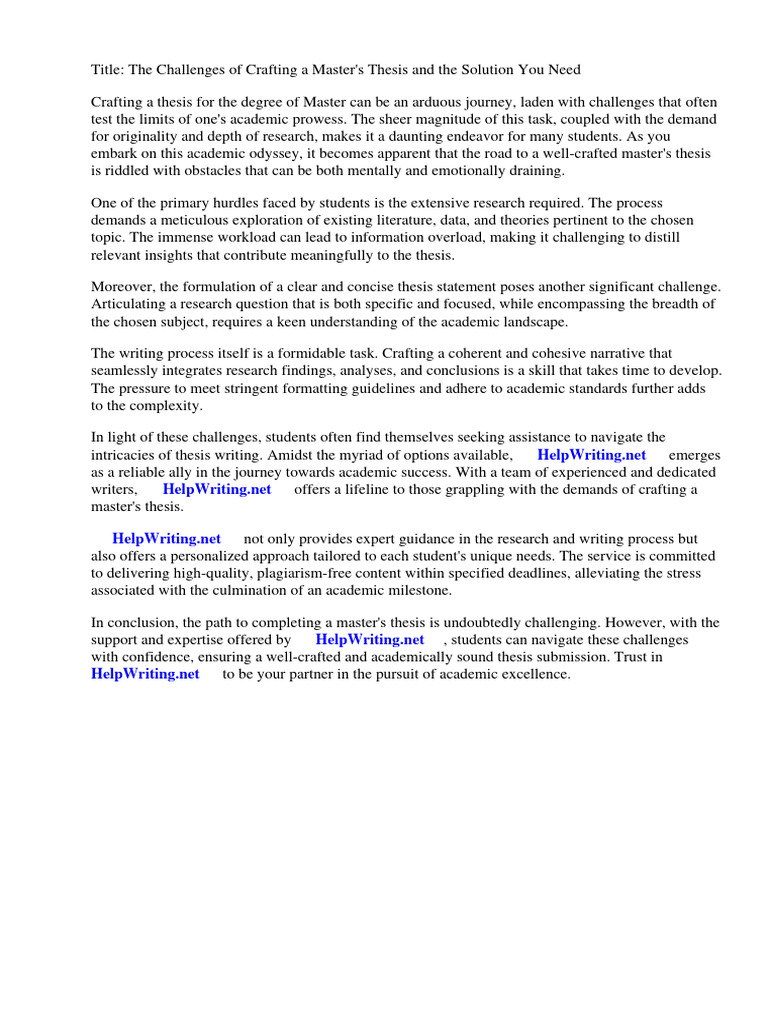 Thesis Submitted For The Degree of Master | PDF | Thesis | European Union