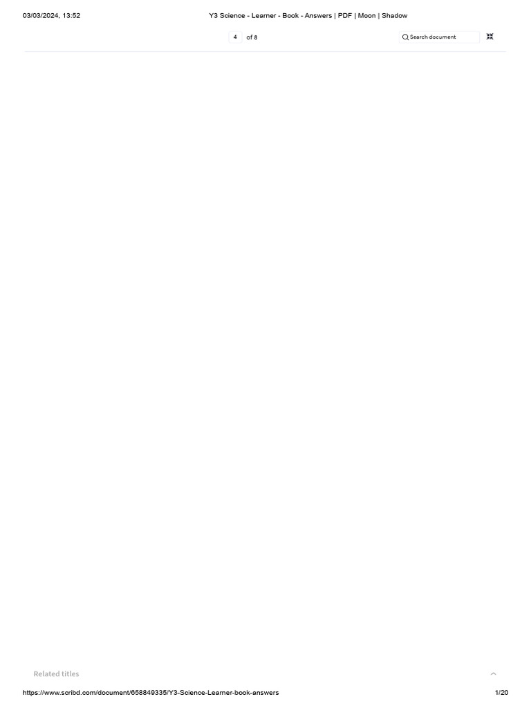 Y3 Science - Learner - Book - Answers - PDF - Moon - Shadow | PDF | Sunglasses | Heart