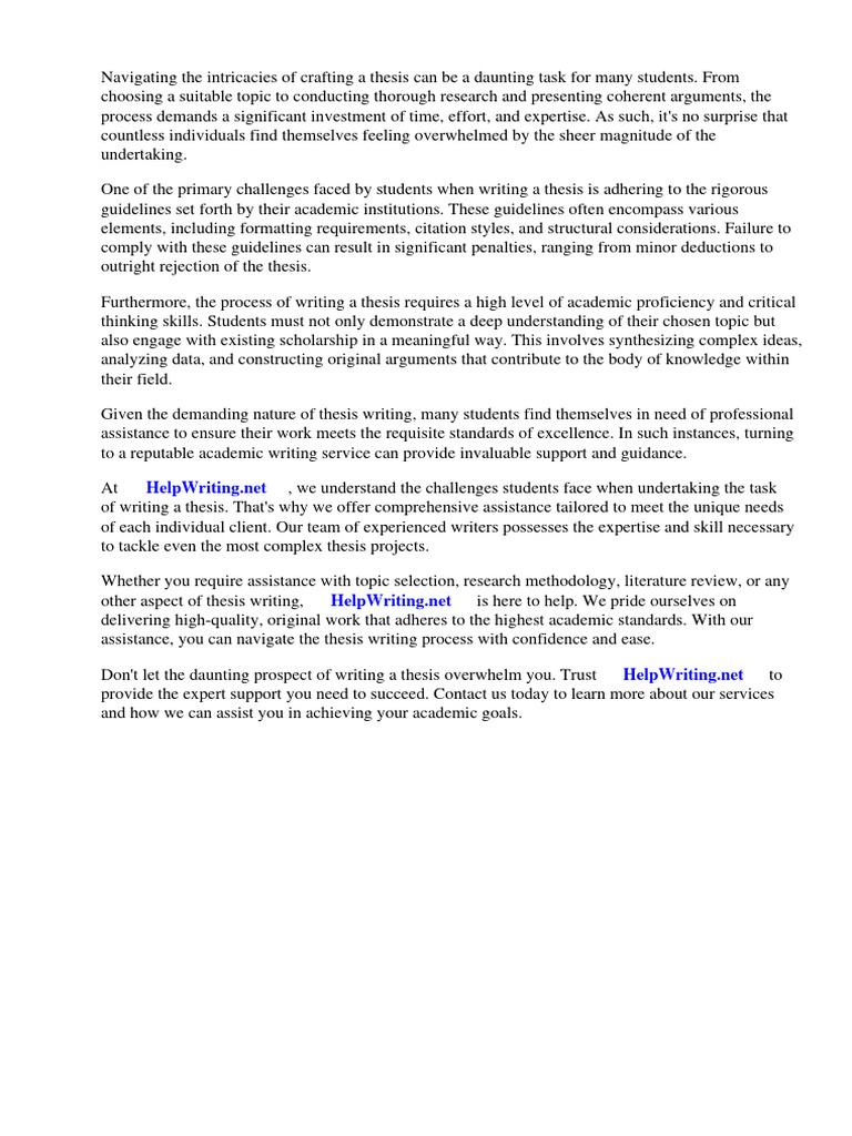 Western Thesis Guidelines | PDF