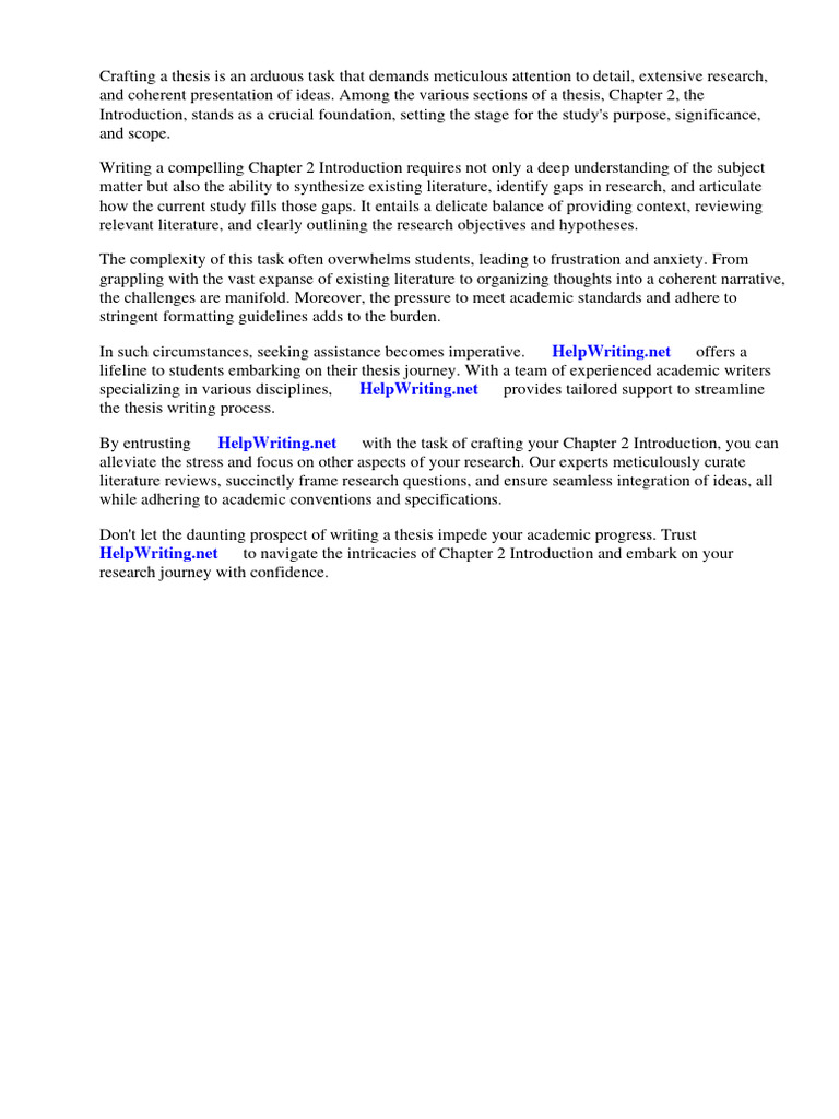 Thesis Chapter 2 Introduction Sample | PDF | Thesis | Methodology Thesis Chapter 2 Introduction Sample | PDF | Thesis | Methodology