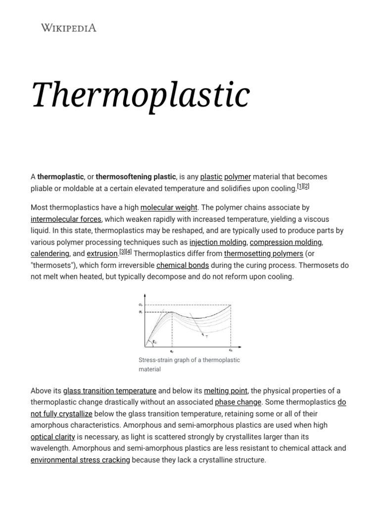 Thermoplastic | PDF | Thermoplastic | Polyvinyl Chloride