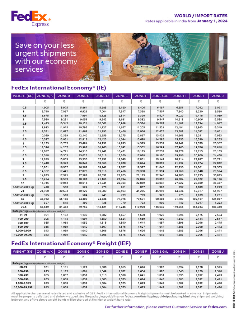 Fedex Rates Economy Imp en in | PDF | Fed Ex | New York Stock Exchange