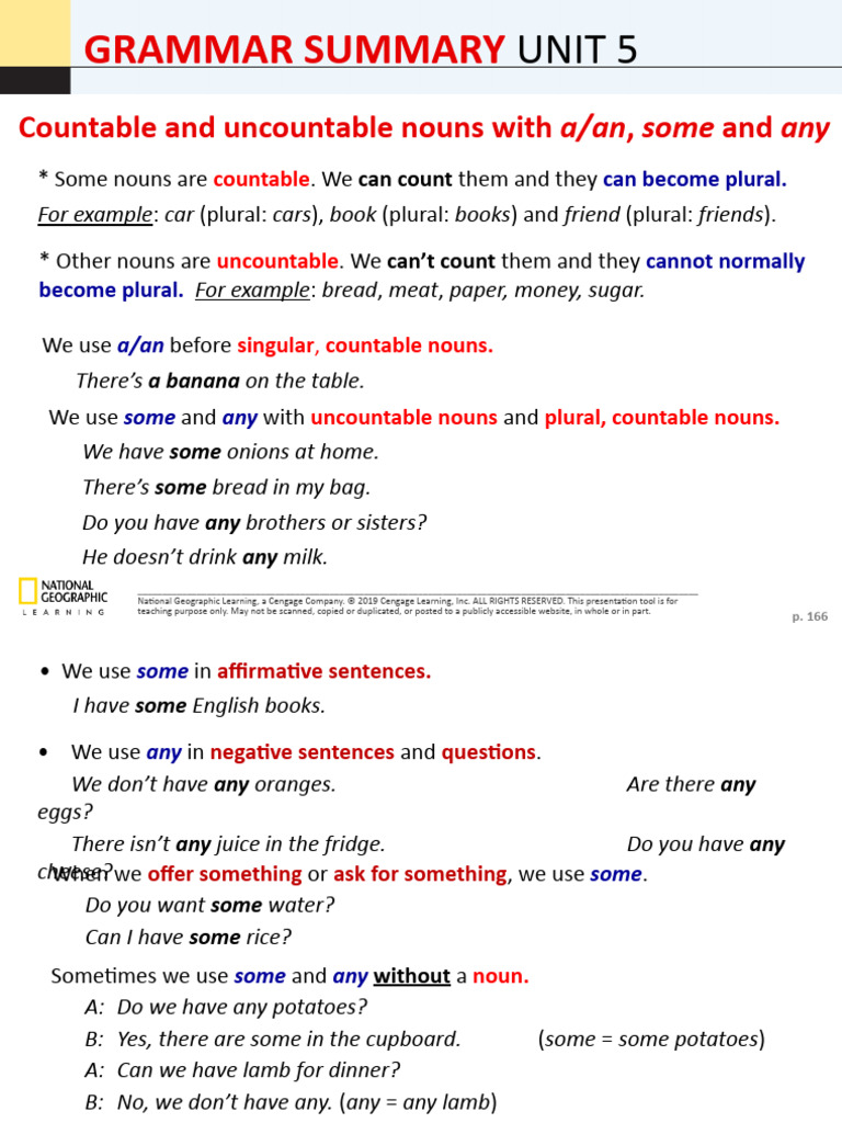 Life - U05 - Grammar Summary - SV | PDF