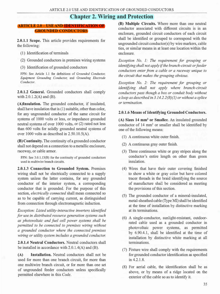 02. PEC 2017 CH02 | PDF | Electrical Wiring | Electrical Connector