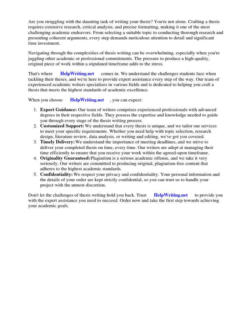 Thesis Discussion Format | PDF