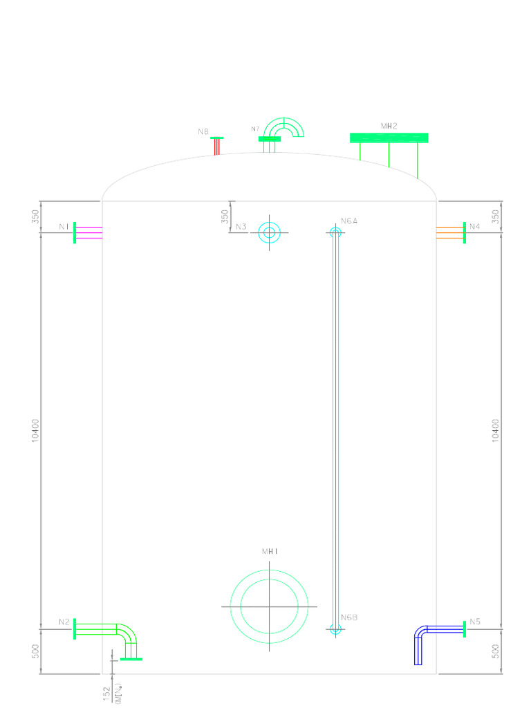 Tank Schematic & Plan Layout - Sample | PDF