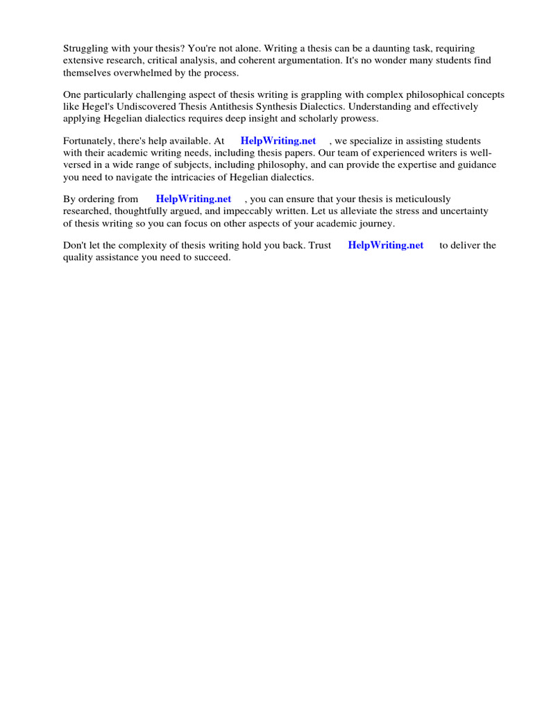 Hegel Undiscovered Thesis Antithesis Synthesis Dialectics PDF | PDF | Dialectic | Georg Wilhelm ...