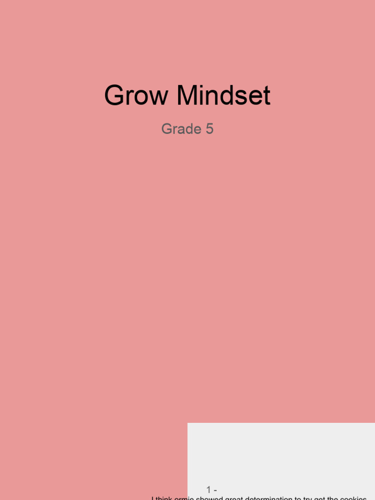 Growth Mindset Videos for Grade 5 | PDF