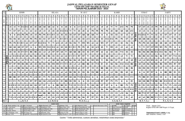 Jadwl TH 2324 Smt2 Real PTH Rev | PDF
