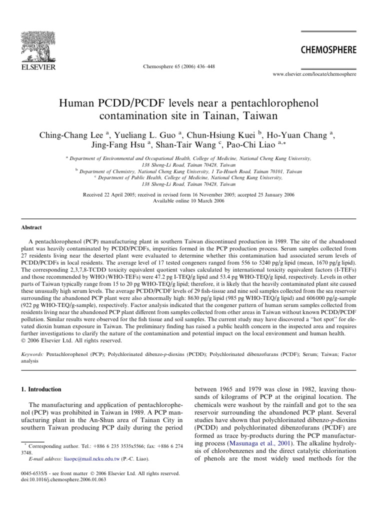 2006-Chemosphere-Human PCDDDF Levels Near A PCP Contamination Site in ...