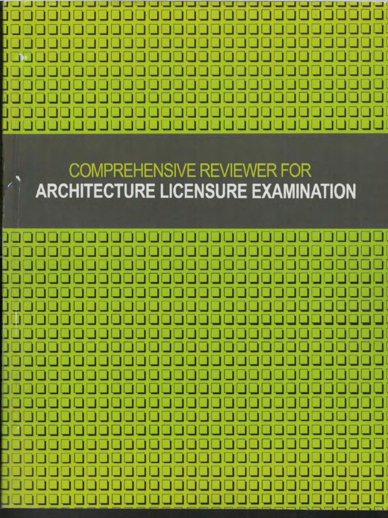 Comprehensive Reviewer For Architecture Licensure Examination | PDF