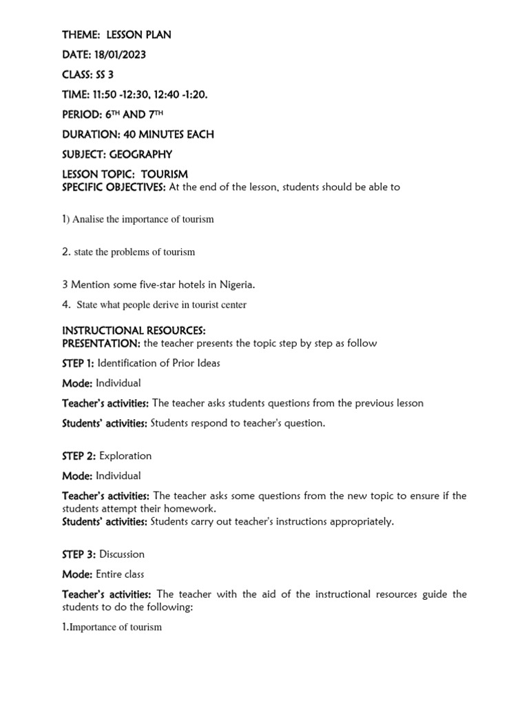 3442 - Tourism 2 | PDF